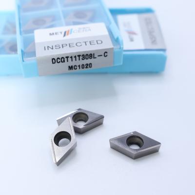 China HRA92.5 Dureza Cermet girando inserta buena superficie DCGT11T308L-C MC1020 en venta