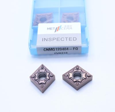 중국 외부 회전 CNC 턴 머신 삽입 HRA92.5 강도 CNMG120404-FQ PV8310 판매용
