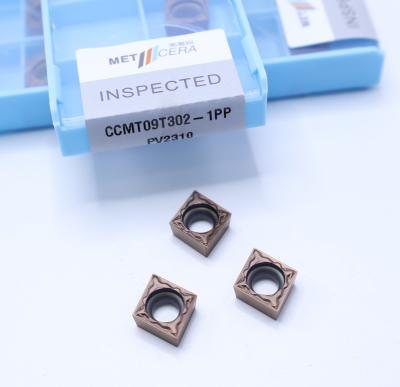 중국 파열 저항 세르메트 턴링 도구 좋은 표면 매끄러움을 삽입 CCMT09T302-1PP PV2110 판매용