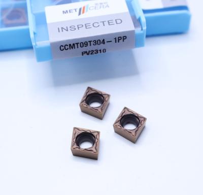 중국 파열 저항 세르메트 턴링 도구 좋은 표면 매끄러움을 삽입 CCMT09T304-1PP PV2310 판매용