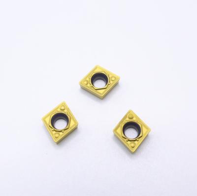 China Glanz oppervlak CCMT060204-1HQ PV2110 Cermet-draaiinleggingen met HRA92,5 hardheid en PVD-coating Te koop