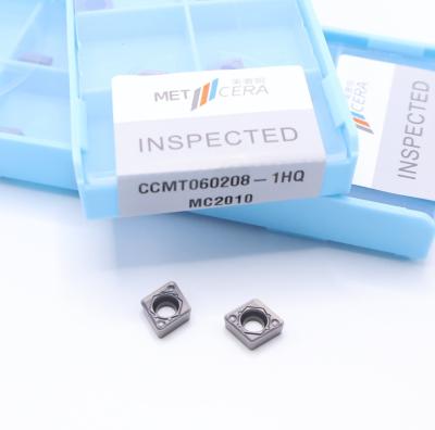 중국 파열 저항성 세르메트 절단 도구 좋은 표면 매끄러움을 삽입 CCMT060208-1HQ MC2010 판매용