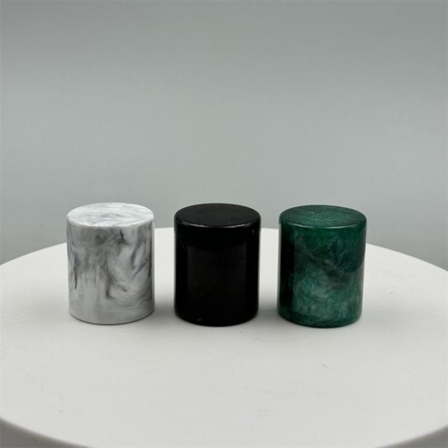 Resin Marble Pattern FEA15 Cylindrical Perfume Cap Suitable for 30ML, 50ML, 100ML Perfume Bottles