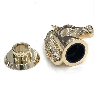 China Superfície lisa Zamac Botella de perfume tampa 32 * 56 * 57mm cor personalizada 10000pcs à venda