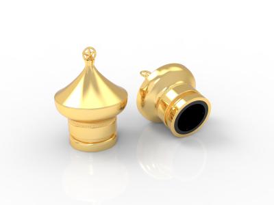 Cina Cappuccio per profumi in metallo in lega di zinco in dimensioni e colori personalizzati per imballaggi ecologici in vendita