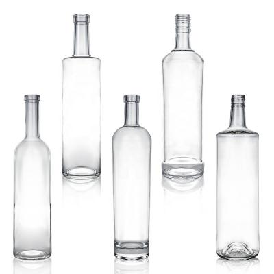 Cina Vodka vuota liquore gin rum tequila whisky whisky brandy spirit bottiglia di vetro con sughero 375 ml forma personalizzata in vendita