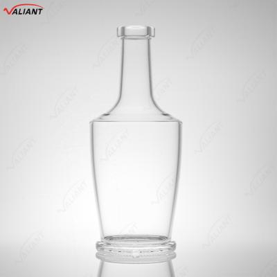 Cina Whiskey Vodka Tequila Brandy Gin Rum Bottiglia di vetro con sughero 750 ml Forma personalizzata in vendita