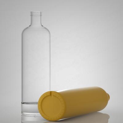 Cina Materiale del corpo Vetro 750 ml Super Flint Rum Vodka Whisky Tequila Gin Bottiglia con sughero in vendita