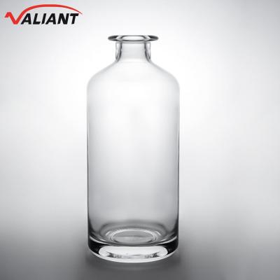 Cina Bottiglia di vetro decal per Gin Rum Champagne Brandy Whisky Collo corto Chiaro o personalizzato in vendita