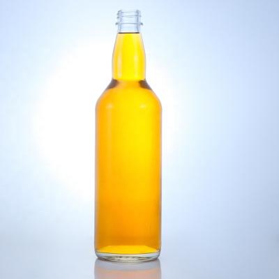 Cina SCREW CAP Logo personalizzato 500ml 700ml Tequila trasparente Flint Whisky Vodka Bottiglia di vetro in vendita