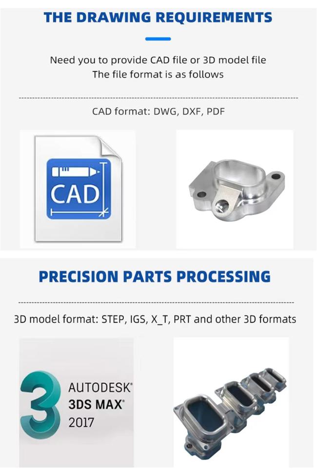 Various CNC machined metal components on display