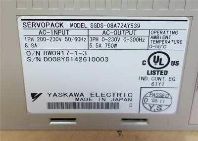 중국 YASKAWA 자동 귀환 제어 장치는 SGDS-08A72AY539 SERVOPACK 산출 230V 5.5A 750W 새로운 잉여를 몹니다 판매용