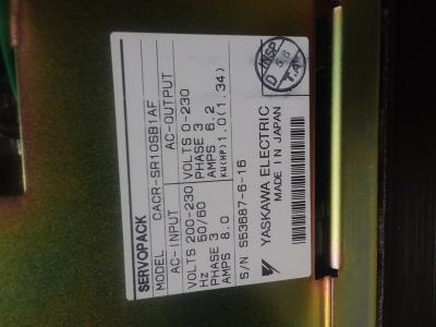 China KILOVATIO SERVO SERVO 200 V DEL ANÁLOGO 1 DEL REGULADOR DE LA IMPULSIÓN SERVOPACK DE LA CA DE YASKAWA CACR-SR10SB1AF en venta
