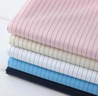 Quality Functional ESD Fabric Dust Proof 99% Plyester 1% Conductive Fabric Stripe 5mm for sale
