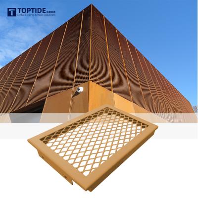 Cina Pannello di soffitto a maglia di metallo a prova di fuoco leggero con trattamento di bordo personalizzato in vendita