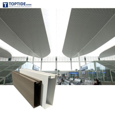 Cina Alto assorbimento acustico PDVF rivestimento metallo soffitto di contrasto con grado antincendio A rivestito in vendita