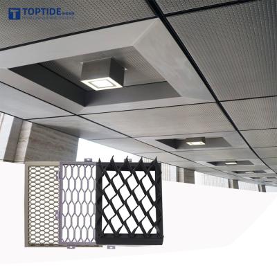 Cina pannello di soffitto a maglia di metallo ignifuge personalizzabile divisorio decorativo resistente alla corrosione in vendita