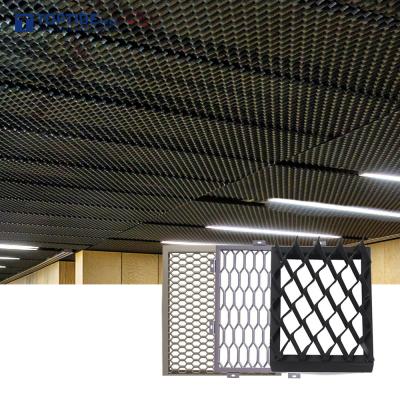 Cina pannello di soffitto in maglia di alluminio rivestito in polvere ignifuge personalizzato trattamento bordo personalizzato in vendita