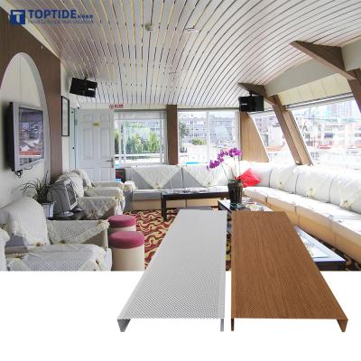 Cina Durabilità soffitto lineare in metallo con buona assorbimento acustico e resistenza all'umidità in vendita