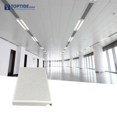 Cina Aggancio antincendio a finitura liscia sulla tavola del soffitto a strisce con isolamento acustico da 35 dB in vendita