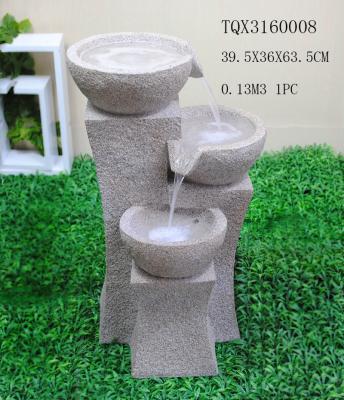 Cina Fontana grigia di Polyresin del giardino con effetti di pietra 39 x 36,5 x 63,5 cm in vendita