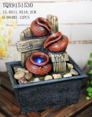 Cina Fontane da tavolo dell'interno di Polyresin, vaso decorativo delle fontane a forma di in vendita