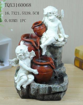 Cina Mano di angelo che dipinge potere di elettricità del paesaggio della fontana di Polyresin in vendita