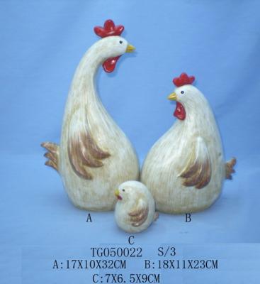 Cina Figurina scolpita fatta a mano di Polyresin, figurine del pollo della resina per la decorazione del giardino in vendita