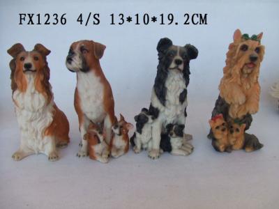 Cina Statue su misura del giardino del cane della figurina di Polyresin di progettazione con differenti posizioni in vendita
