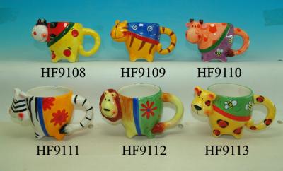 Cina L'animale ceramico su ordinazione delle tazze della sublimazione delle tazze del fumetto si dirige verso per il ricordo in vendita