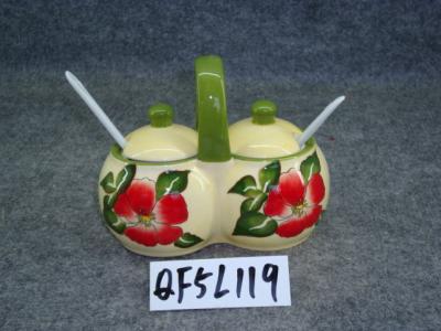 Cina Supporto di vaso ceramico del sale del vaso del pepe e del sale in vendita