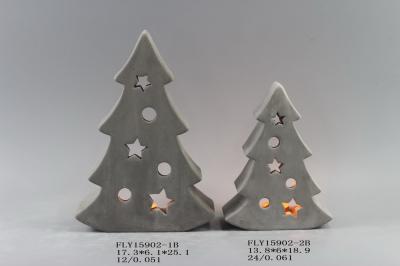 Cina Piccole decorazioni ceramiche accese degli ornamenti degli alberi di Natale con a forma di stella in vendita