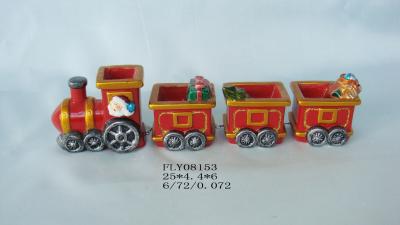Cina Treno ceramico di Natale di rivestimento di Matt per l'albero di Natale, progettazioni sveglia 25 x 4,4 x 6 cm in vendita