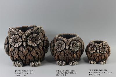 Cina Bene durevole ad alta resistenza del piccolo del gufo del cemento della pianta ornamento moderno dei vasi in vendita