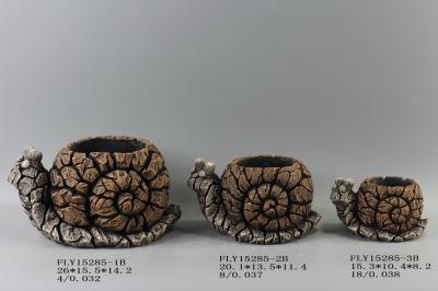 Cina Colore dell'argilla di Brown del vaso della piantatrice del fiore del cemento della lumaca per la pianta cactus/del succulente in vendita