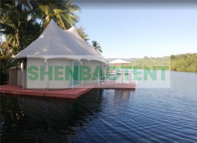 China Luxuriöse Hotel-Stahlrahmen-Zelt-Membran-Abdeckung mit privater Plattform für kampierende Familie zu verkaufen