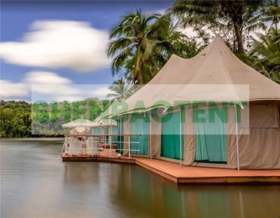 China Glaswand-Luxushotel-Zelte mit Vorhang-luxuriösen Dekorationen für kampierende Familie im Freien zu verkaufen
