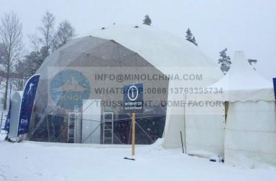 China el PVC resistente ULTRAVIOLETA 850gsm de los 30m Dia Outdoor Geodesic Dome Tents cubrió en venta