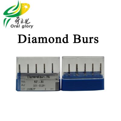 China Diamante dental profissional Burs, Burs dental de alta velocidade durável à venda