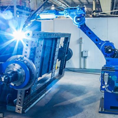 Cina I robot della saldatura a laser lavora con il sistema di braccio del robot 1400x1400x1500mm in vendita