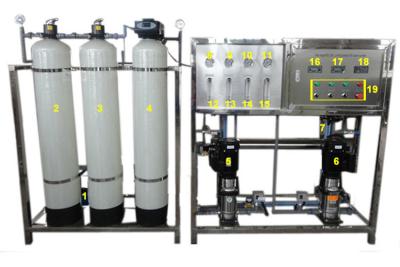 Cina Sistema a acqua Ultrapure del carbonio della sabbia di FRP con tre latte 250 litri all'ora in vendita