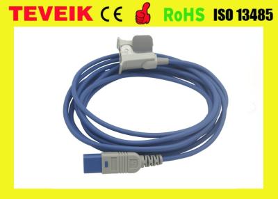China Sensor médico compatível do grampo spo2 do dedo do pedia de HP do cabo spo2 com 8pin redondo 3m à venda