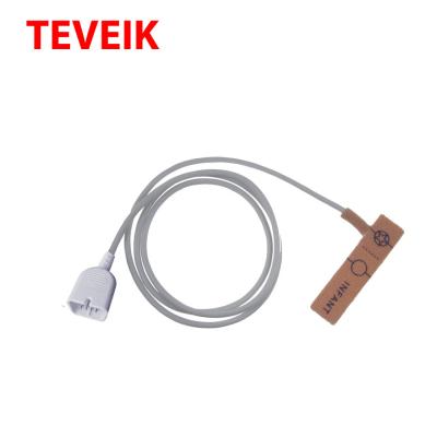 China Nihon Kohden 9pin 0.45m medaplast disposable patient monitor spo2 sensor for infant for sale