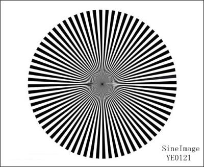 Cina Obiettivo della stella del settore di Sineimage YE0121 del grafico di prova di risoluzione del CE trasparente/riflettanza in vendita