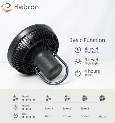 Chine Fan campant portatif rechargeable d'USB pliant la fan à piles détachable à vendre