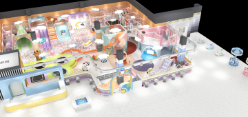 Colorful soft play equipment layout diagram