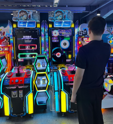 Gun King arcade machine side view