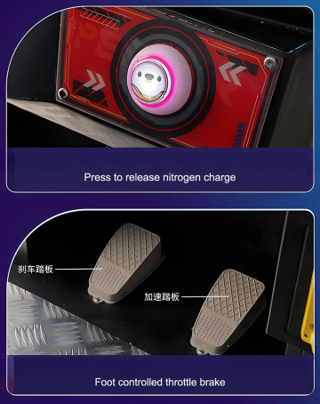 Multiplayer racing game setup in arcade