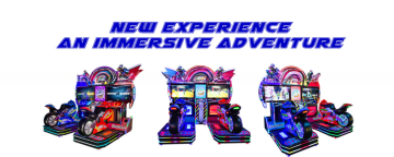 Side view of the arcade machine showing player positions