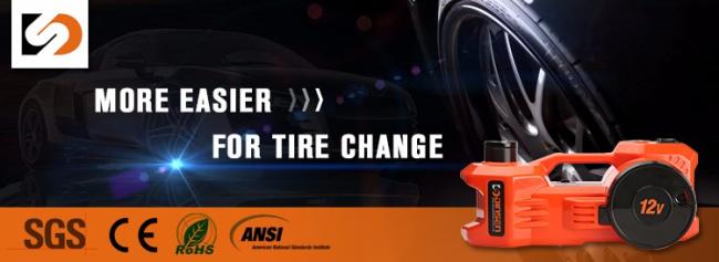New design 4 in 1 electric car jack with tyre pump and jump starter